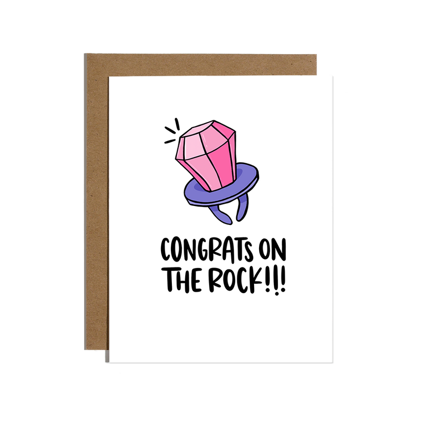 Ring Pop Engagement Card – Cute Engagement Greeting – Bubblegum Stuff